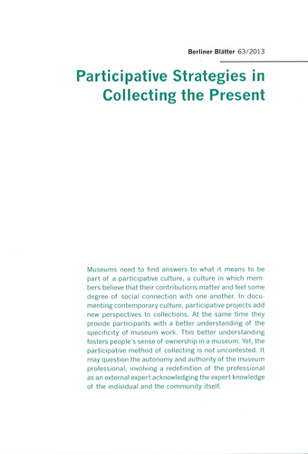 Participative strategies in collecting the present. - International ...